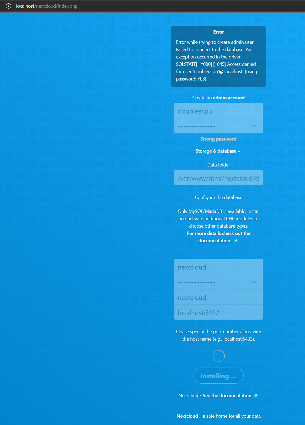 NextCloud on WSL Ubuntu – DoubleECPU